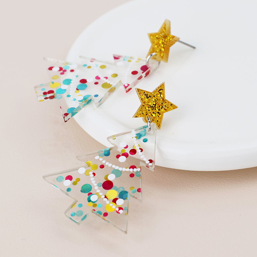 Pom Christmas Earrings - Tree – Serendipity House