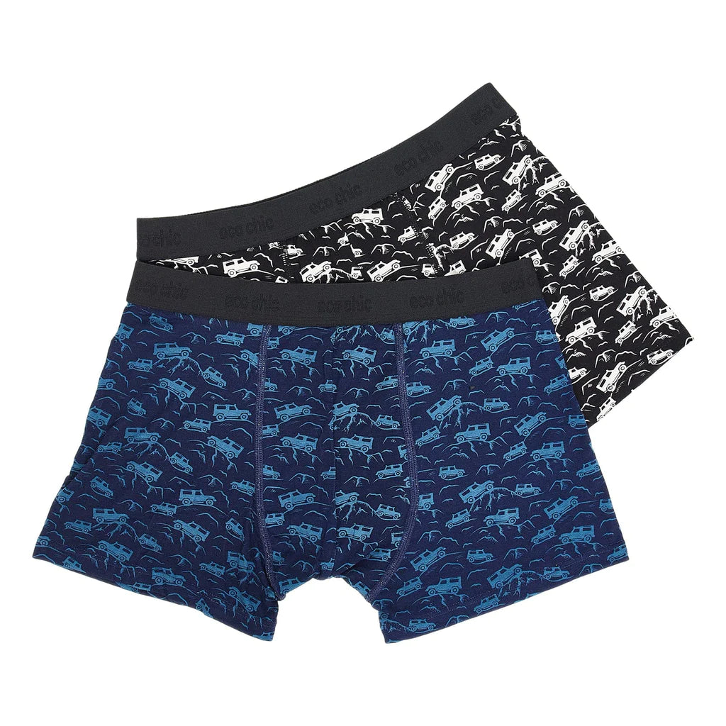 Eco chic mens bamboo boxers, Land rover duo set, XLarge – Serendipity House