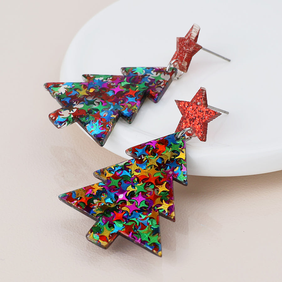 Pom Christmas Earrings - Tree – Serendipity House